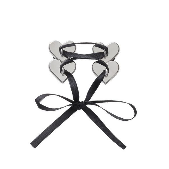 CROCS | Accessories | Crocs Jibbitz Uniquely You Silver Hearts With ...